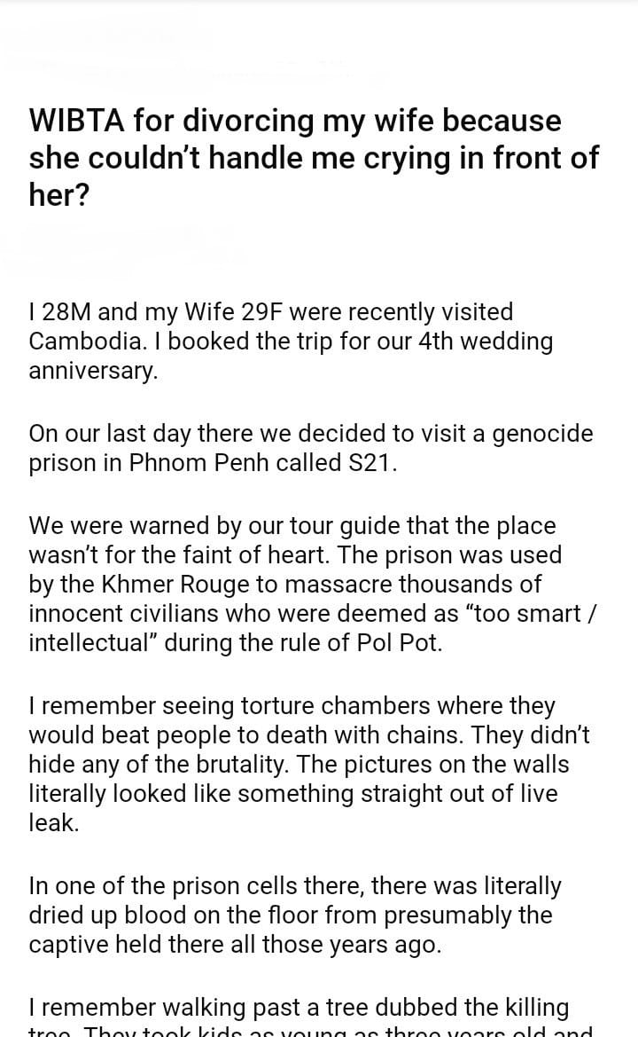 WIBTA for divorcing my wife because she couldn’t handle me – DJOTD.com