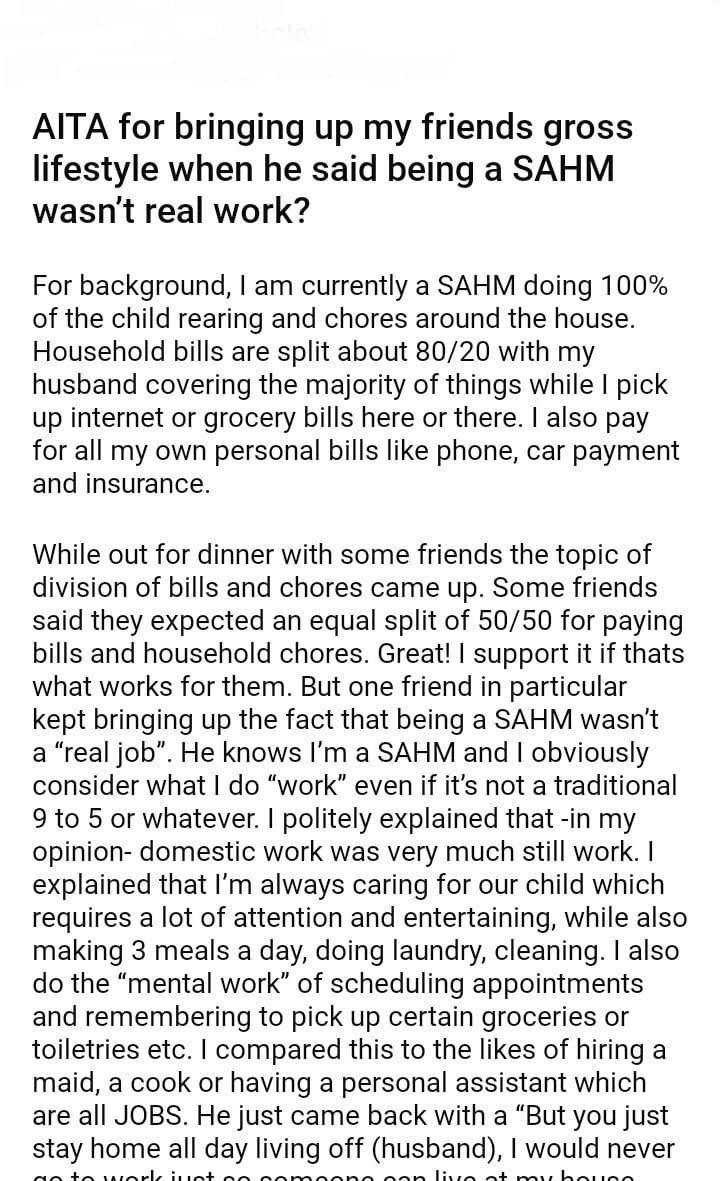Aita For Bringing Up My Friends Lifestyle