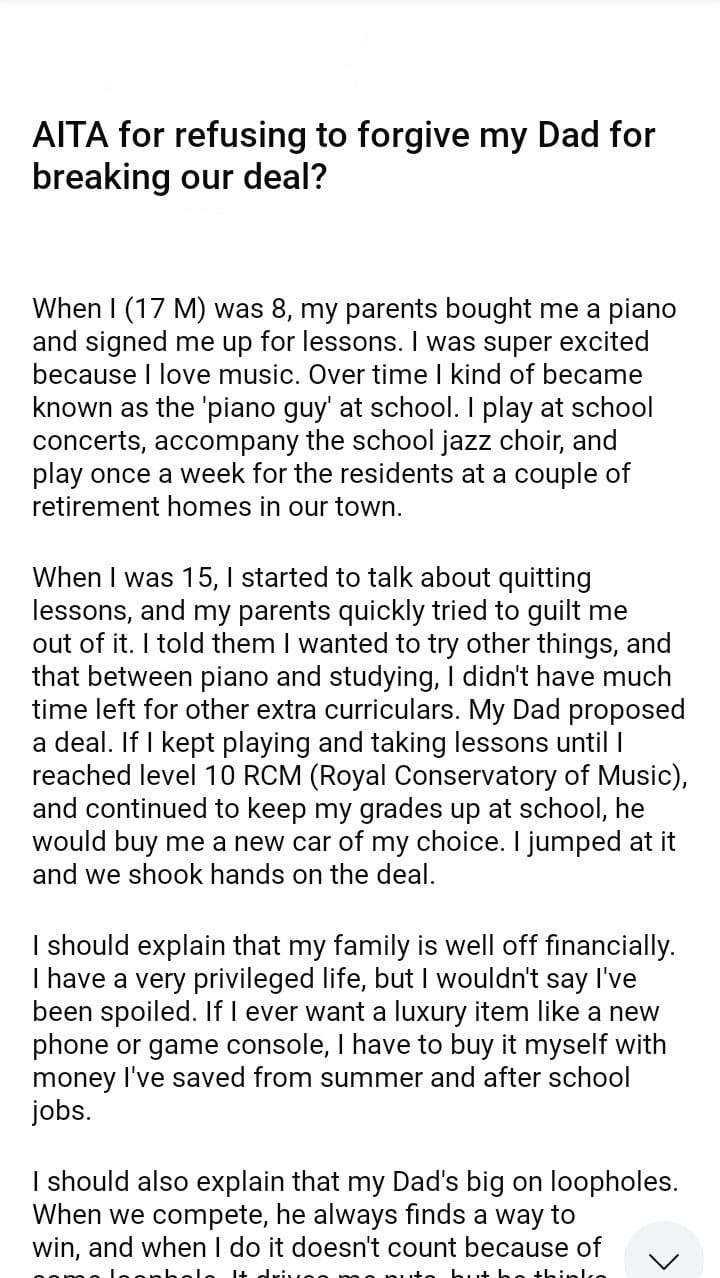 AITA for refusing to forgive my Dad – DJOTD.com