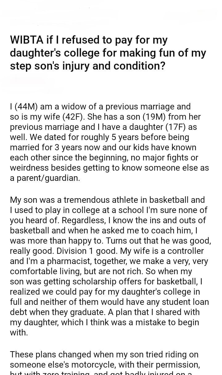 WIBTA if I refused to pay for my daughter’s college – DJOTD.com