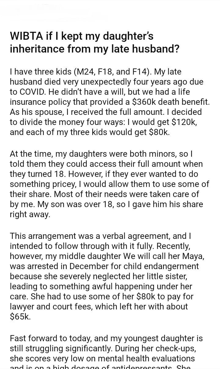 My Daughter S Inheritance From My Late Husband Djotd