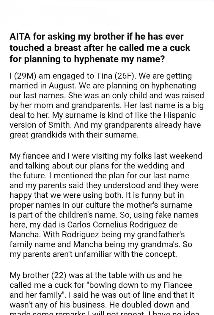 AITA for what I asked my brother – DJOTD.com