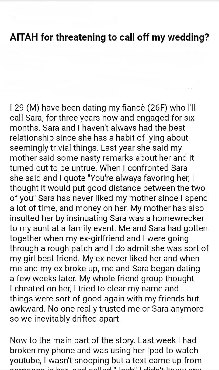 AITAH for wanting to call off my wedding? – DJOTD.com