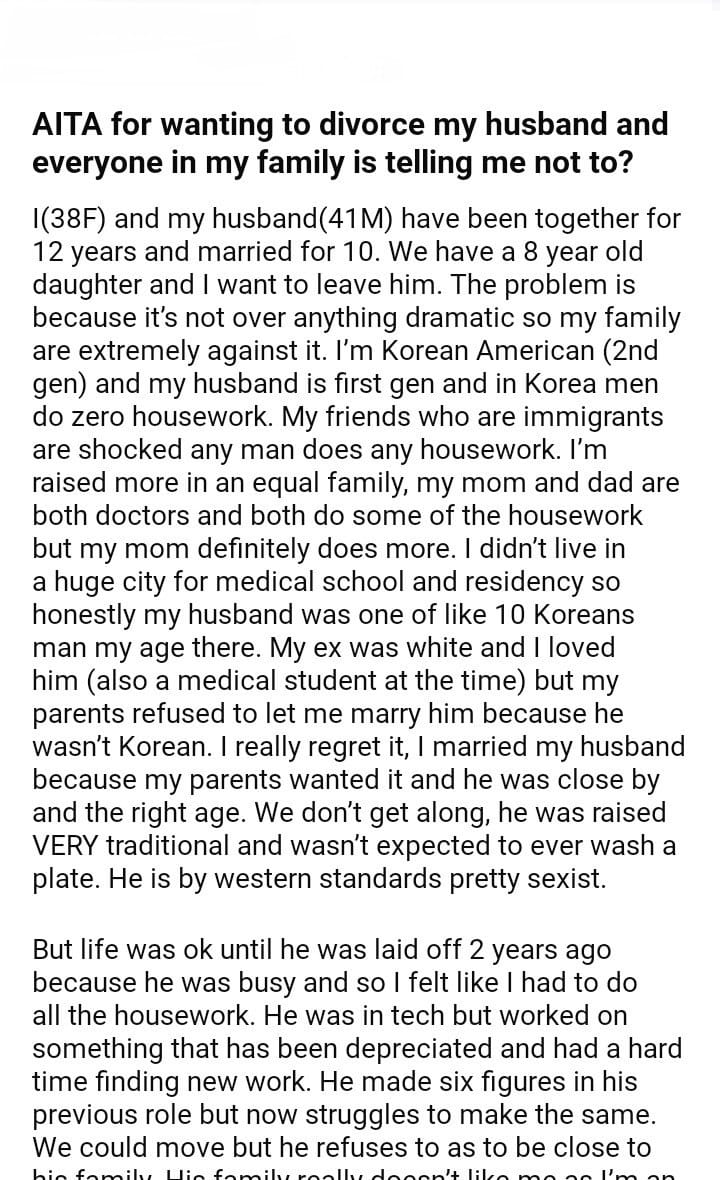 AITA for wanting to divorce my husband and everyone – DJOTD.com