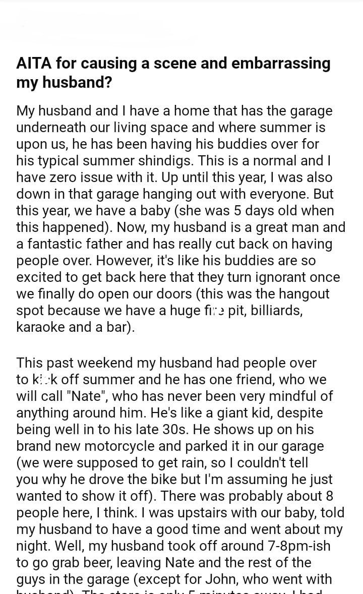 AITA for a scene and my husband? – DJOTD.com