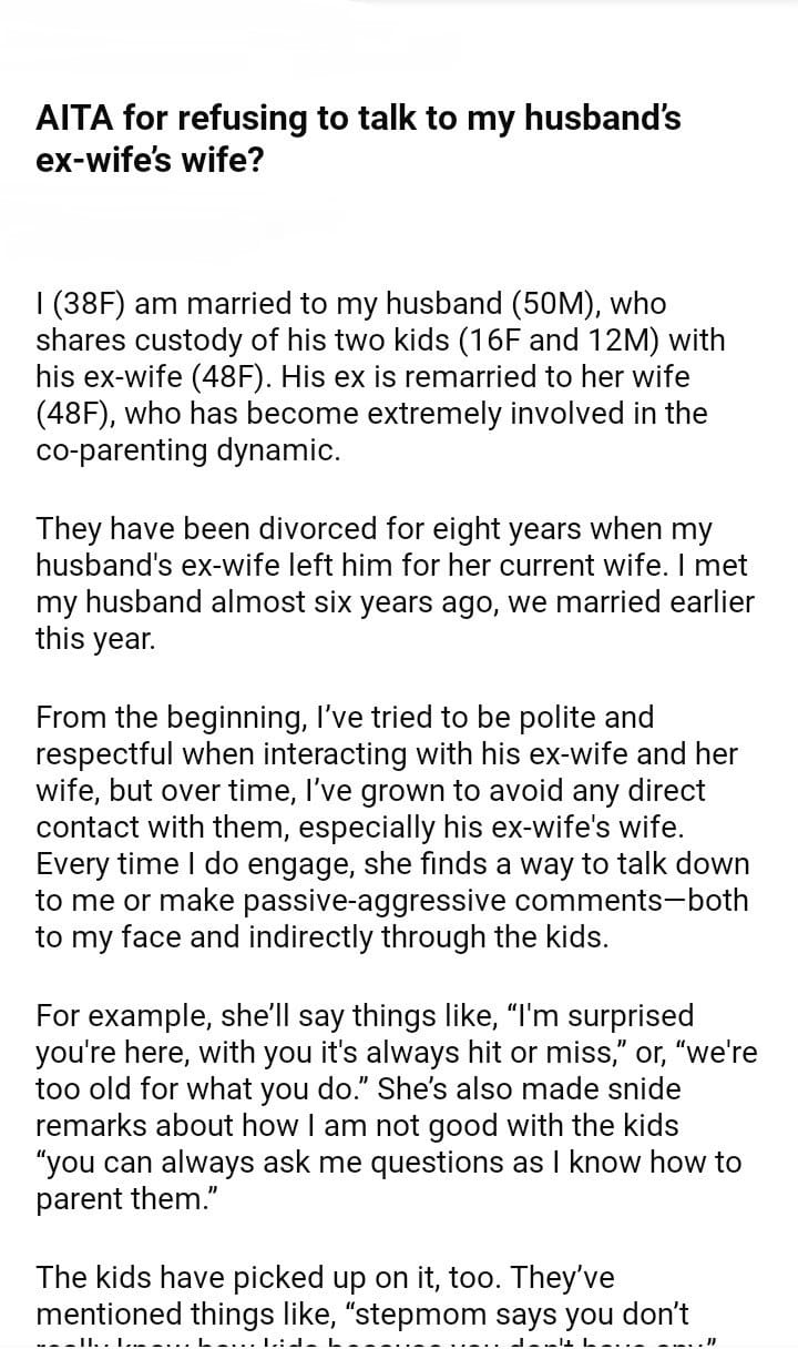 AITA for my husband’s wife? – DJOTD.com