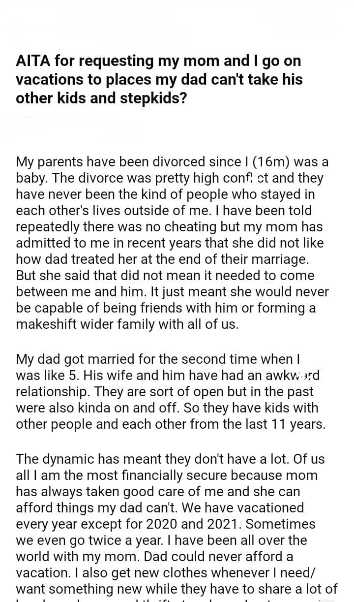 AITA for my mom vacations – DJOTD.com