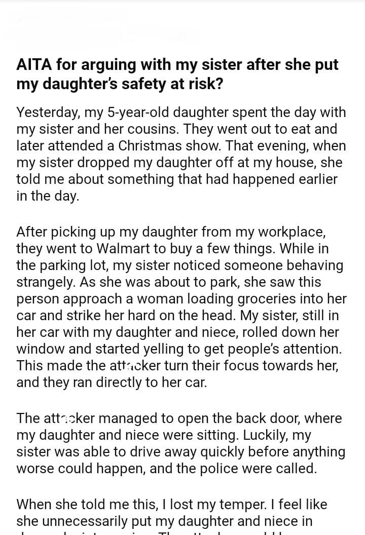 AITA for my sister with my daughter – DJOTD.com