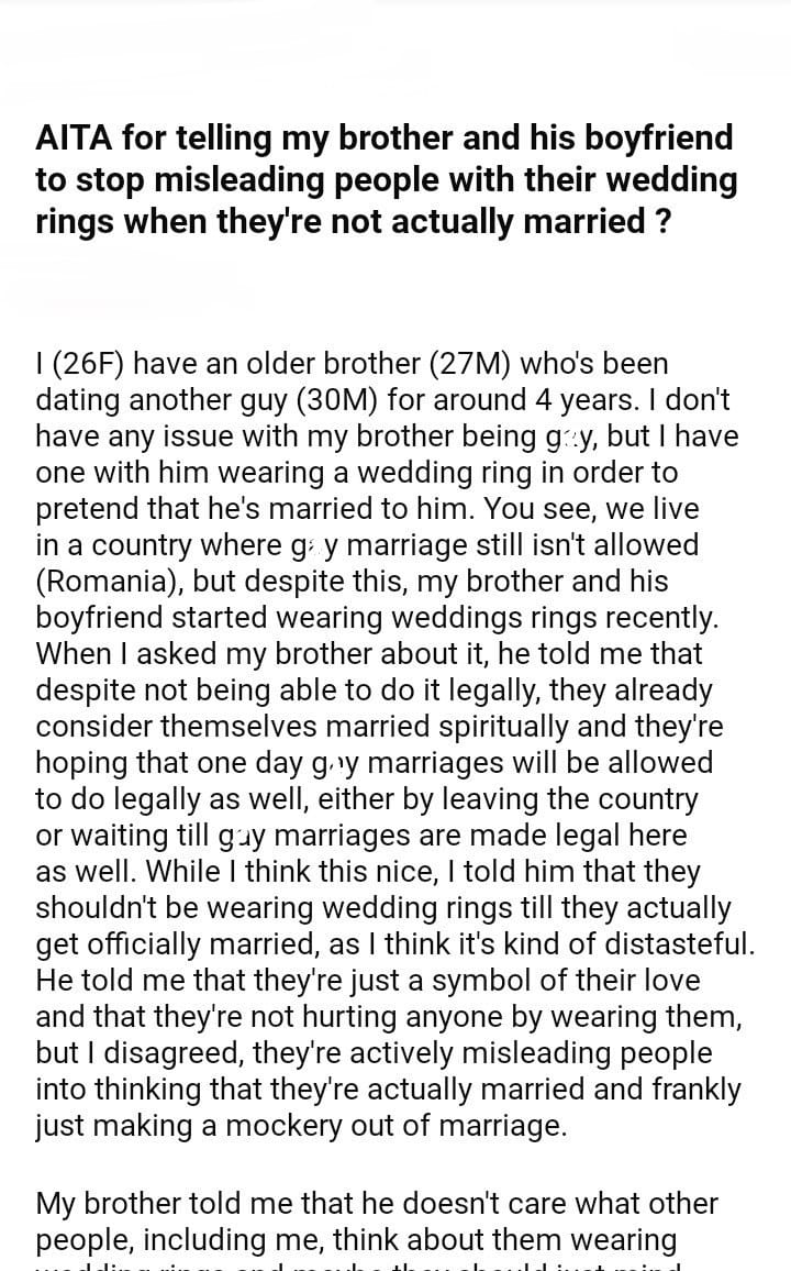 AITA for my brother and his boyfriend – DJOTD.com
