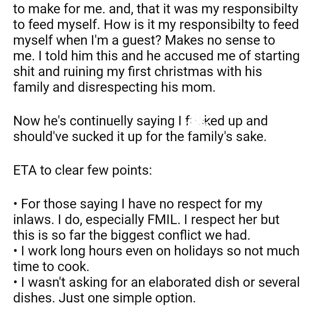 AITA for my inlaws christmas dinner – DJOTD.com