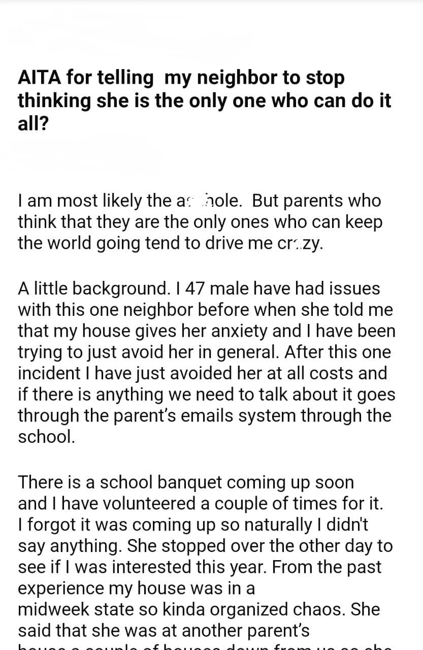 AITA for telling my neighbor – DJOTD.com